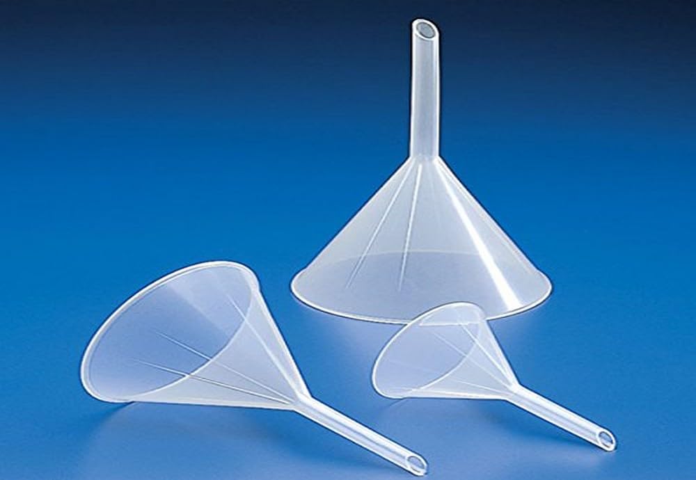 Globe Scientific 600153-2 Polypropylene Analytical Funnel, 120mm Funnel Size, 120mm Top Diameter (Pack of 2)