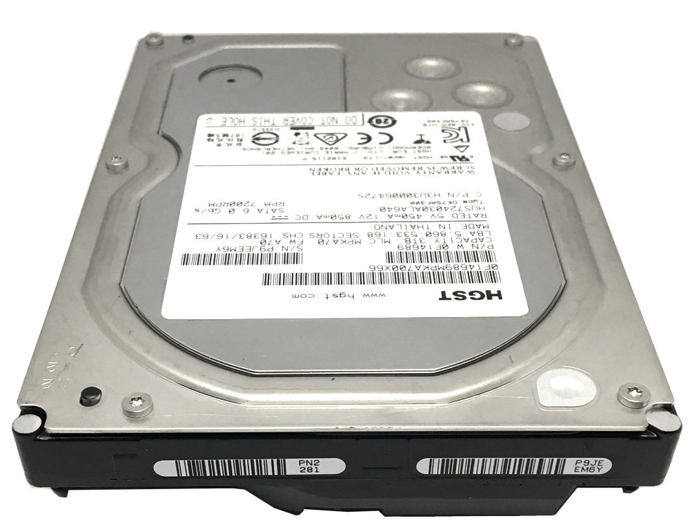 HGST Ultrastar 7K4000 3TB 7200RPM 64MB Cache SATA 6.0Gb/s 3.5" Internal Hard Drive (Enterprise Grade) HUS724030ALA640 (0F19455) - 5 Year Warranty