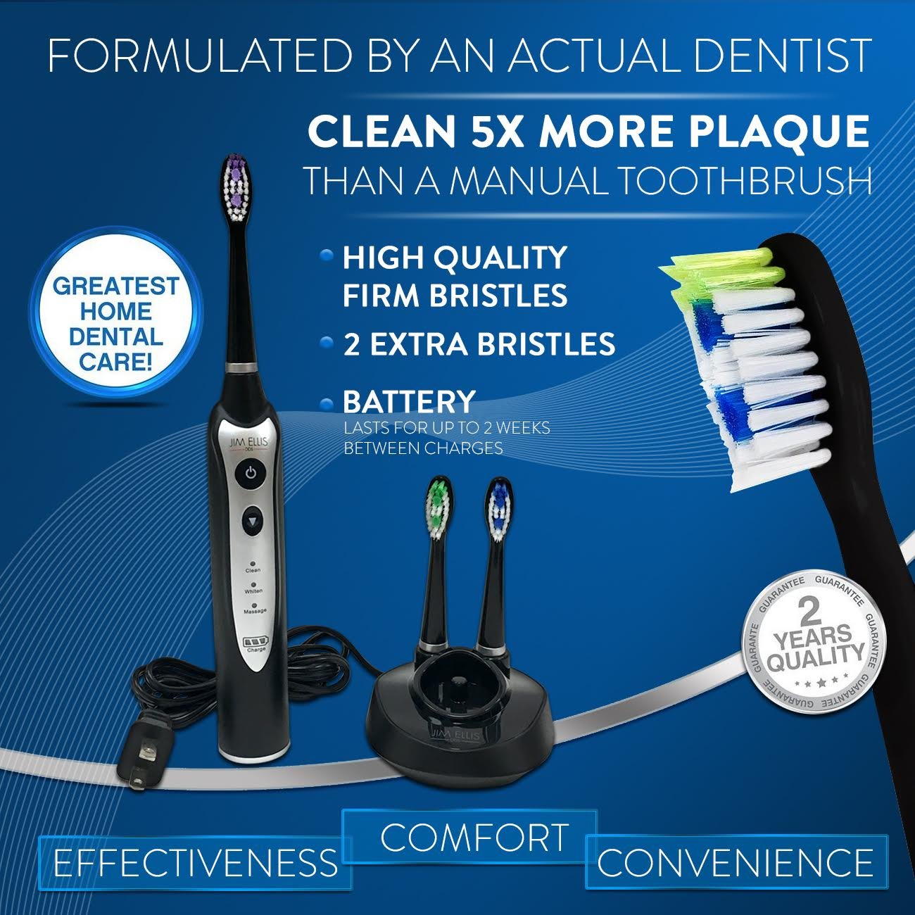 Dentist Designed, Sold, and Guaranteed. Oral Care Club by Dr Jim Ellis. Superior Sonic Cleaning for a Superior Smile.