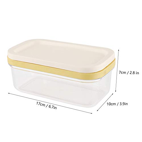 Donfafecuer Butter Slicer Cutter Stainless Steel, Butter Dish Container with Lid, Refrigerator Suitable for Easy Cutting of Two 7oz Butter Sticks