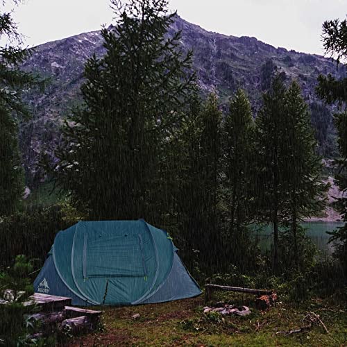 4-5Person Easy Pop Up Tent,9.5’X6.8’X49'',Automatic Setup,Waterproof, 2 Doors-Instant Family Tents for Camping, Hiking & Traveling (Green)