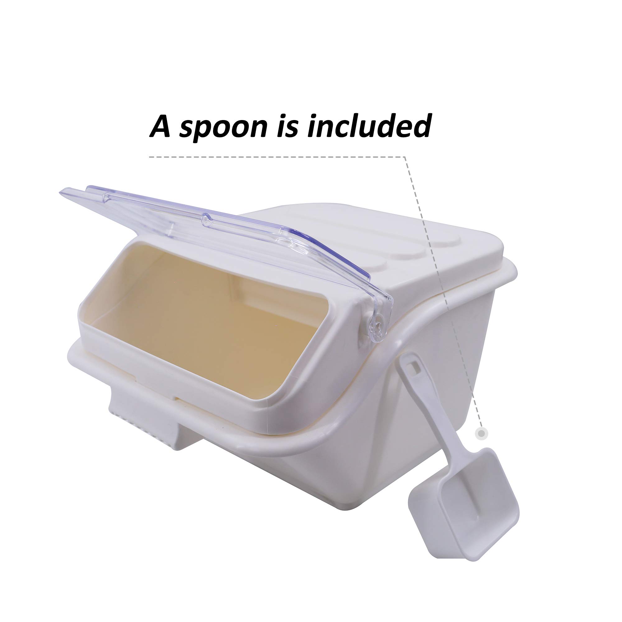 40-Cup 2.2Gal/8Qt Commercial ProSave Shelf-Storage Food Ingredient Bin with Scoop,Storage for Dogs Food, Flour, Long Term Storage Products for Home, Restaurant, Kitchen, Industrial