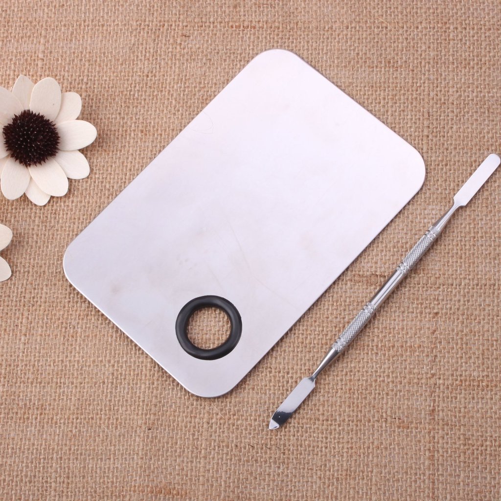 Goege Pro Stainless Steel Cosmetic Makeup Palette Spatula Tool (L5.9*W3.9 inch)