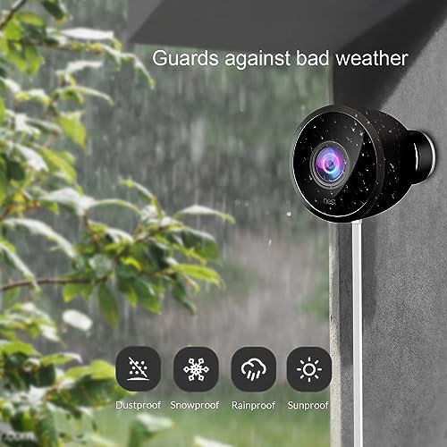 JESSY Silicone Skins Cover for Google Nest Cam Outdoor or Indoor, Protect and Camouflage Your Nest Cam Outdoor (1 Pack, Black)