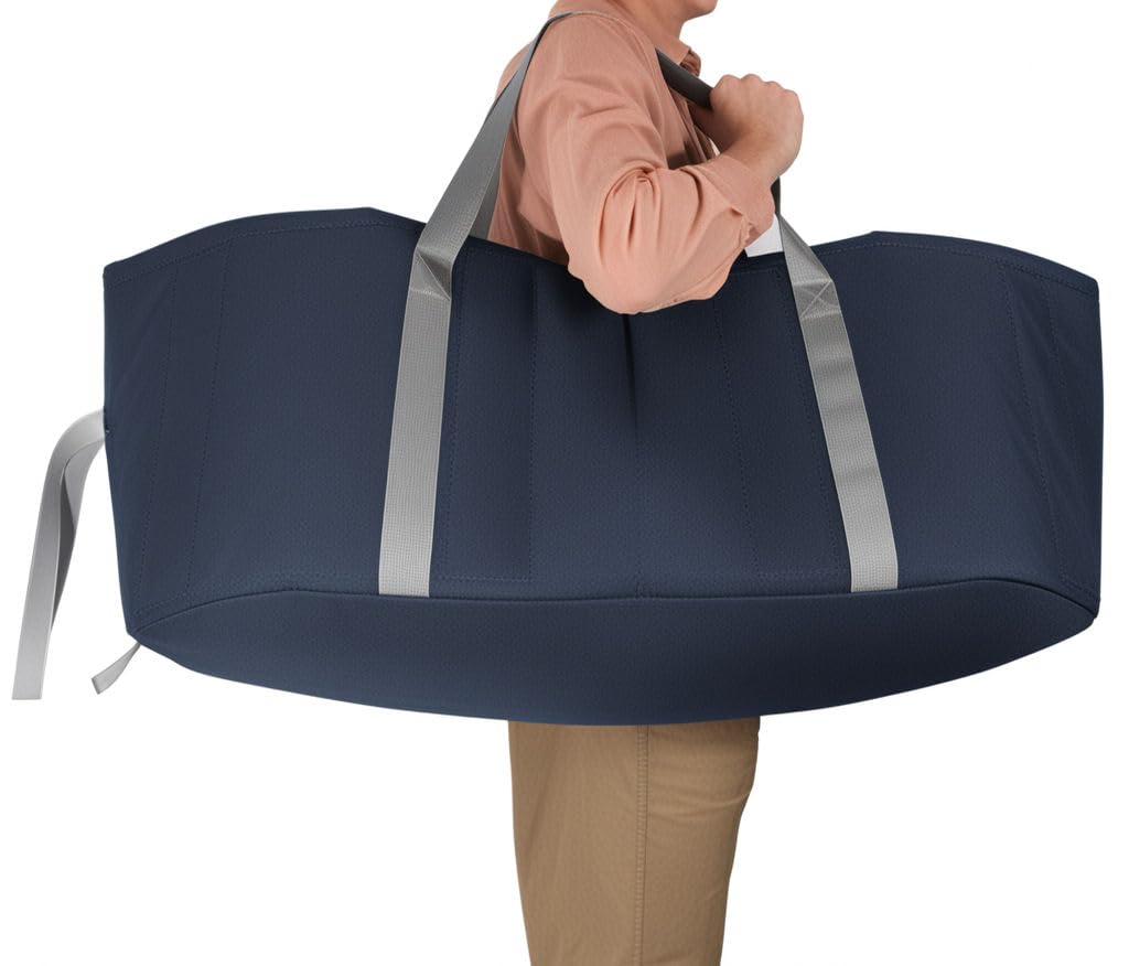Foldable Laundry Basket 98.8L Waterproof Oxford Cloth Collapsible Laundry Basket with Plastic Supports on the Bag Opening and Sides - Black