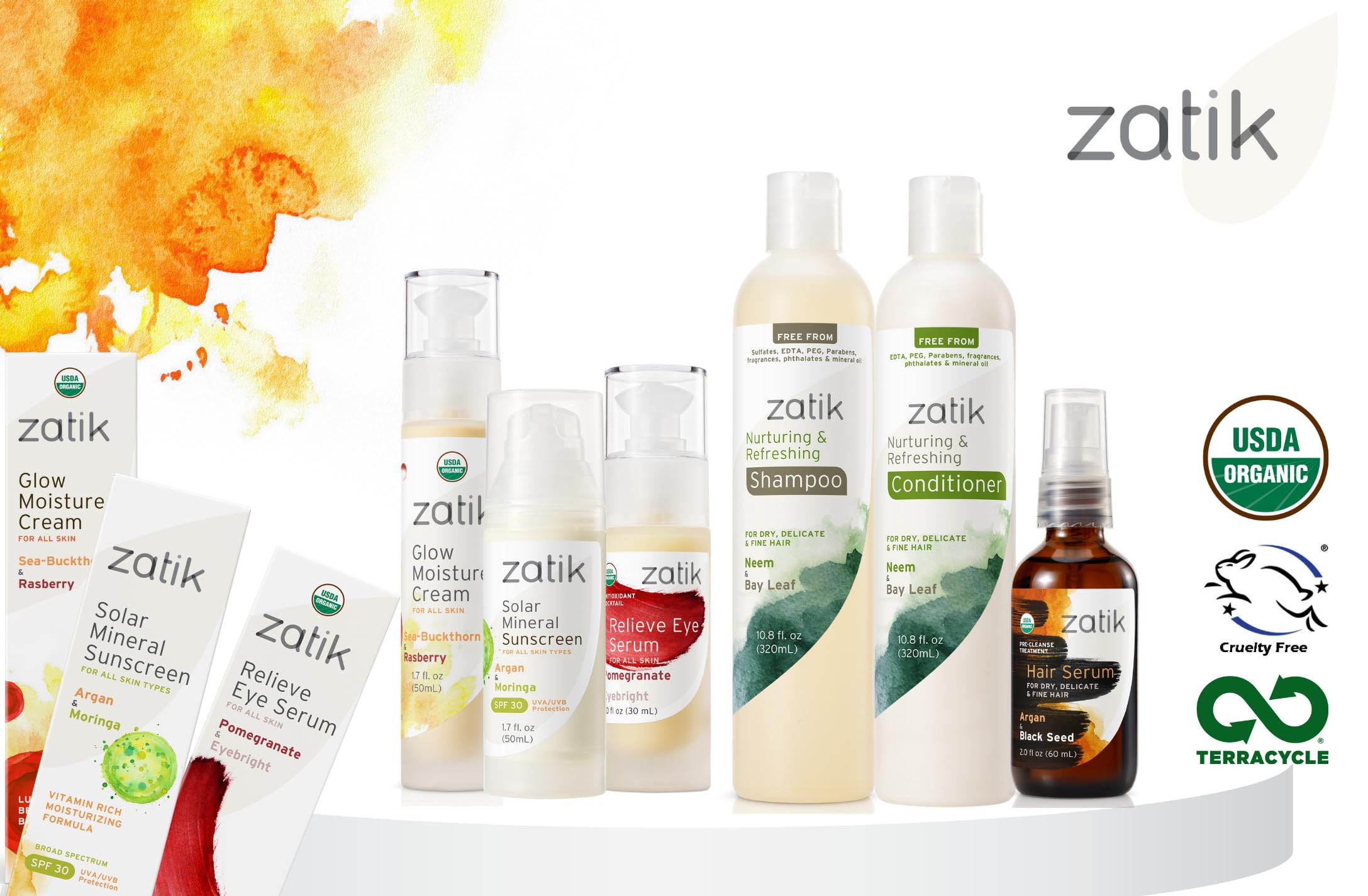 Zatik Naturals - Nurturing and Refreshing Shampoo with Neem & Bay Leaf for Dry, Fine, Delicate Hair - Vegan, Biodegradable, pH Balanced, Free From sulfates, Parabens, fragrances, phthalates. 10.8 oz