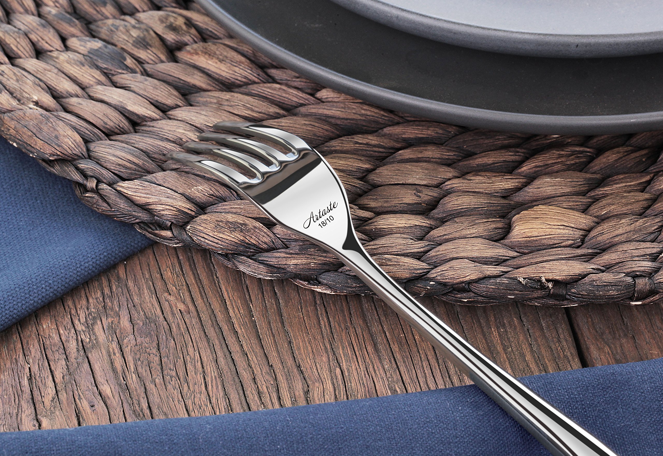 Artaste 56501 Rain II Forged 18/10 Stainless Steel Salad Fork, 7-Inch, Set of 12