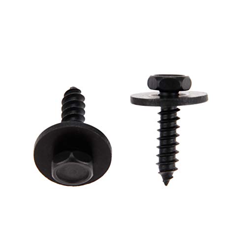 Mtsooning 20PCS Fender Liner Splash Shield Wheelhouse Liner Self Tapping Screws, Phillips Truss Head Sems Self-Drilling Screw Replacement for BMW Honda Acura