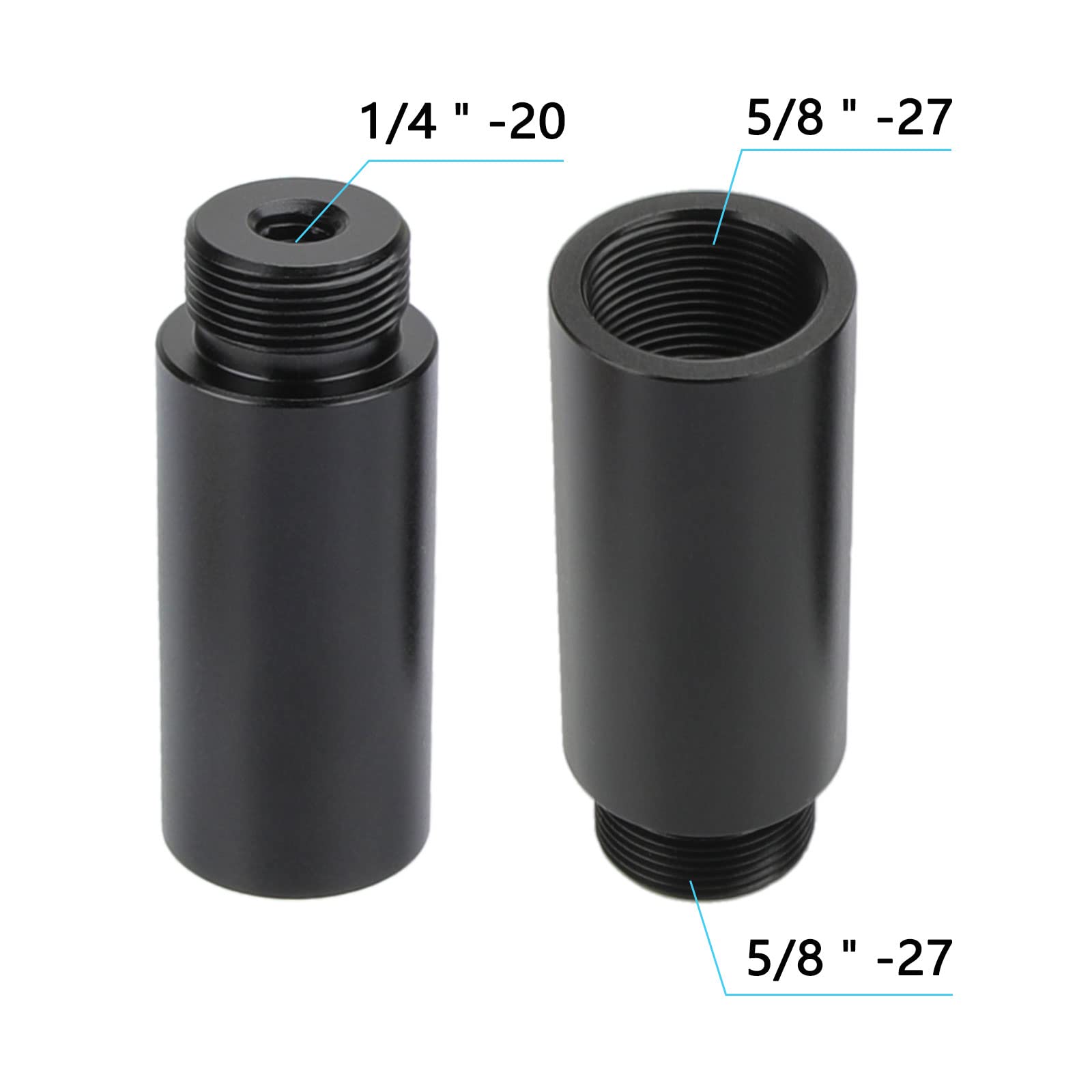 CAMVATE 5/8"-27 Female to 5/8"-27 Male Microphone Screw for Blue Yeti Nanos Mounting on Standard Blue Yeti Shock Mounts(2 inch, 2 Pieces) - 2553