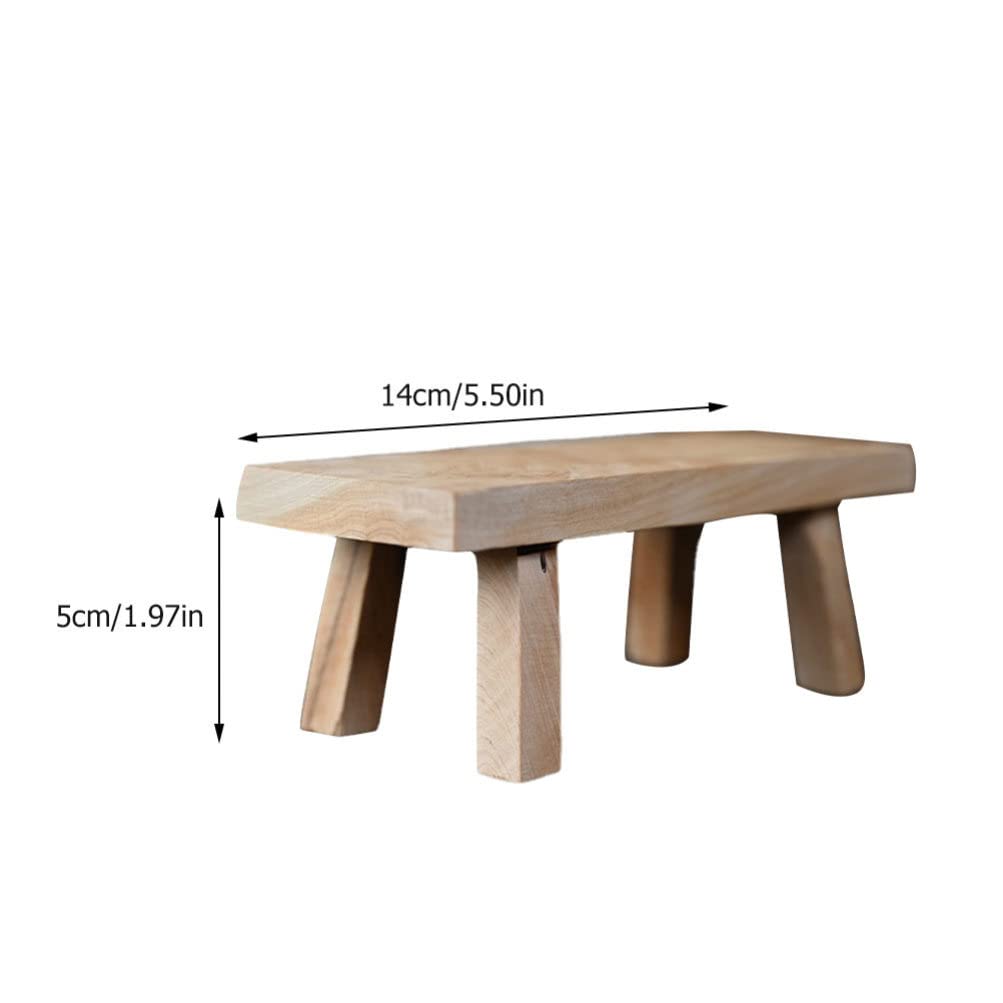 BESPORTBLE Small Wooden Stools Step Stool Footstool Art Craft Wooden Base Stool Shape Display Base Wooden Step Stool for Seniors Adults