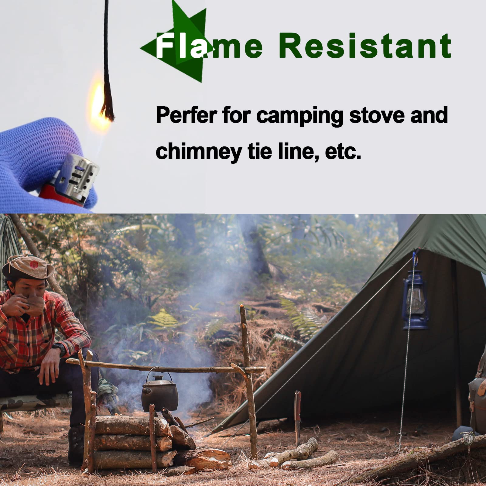9KM DWLIFE Braided Kevlar Cord, 500lb 2mm 200Ft, High Tensile Strength, Abrasion, Flame Retardant, Kite String, Fishing Line, Model Rocket Shock, Hammock Tarp Ridgeline, Tactical Survival Paracord