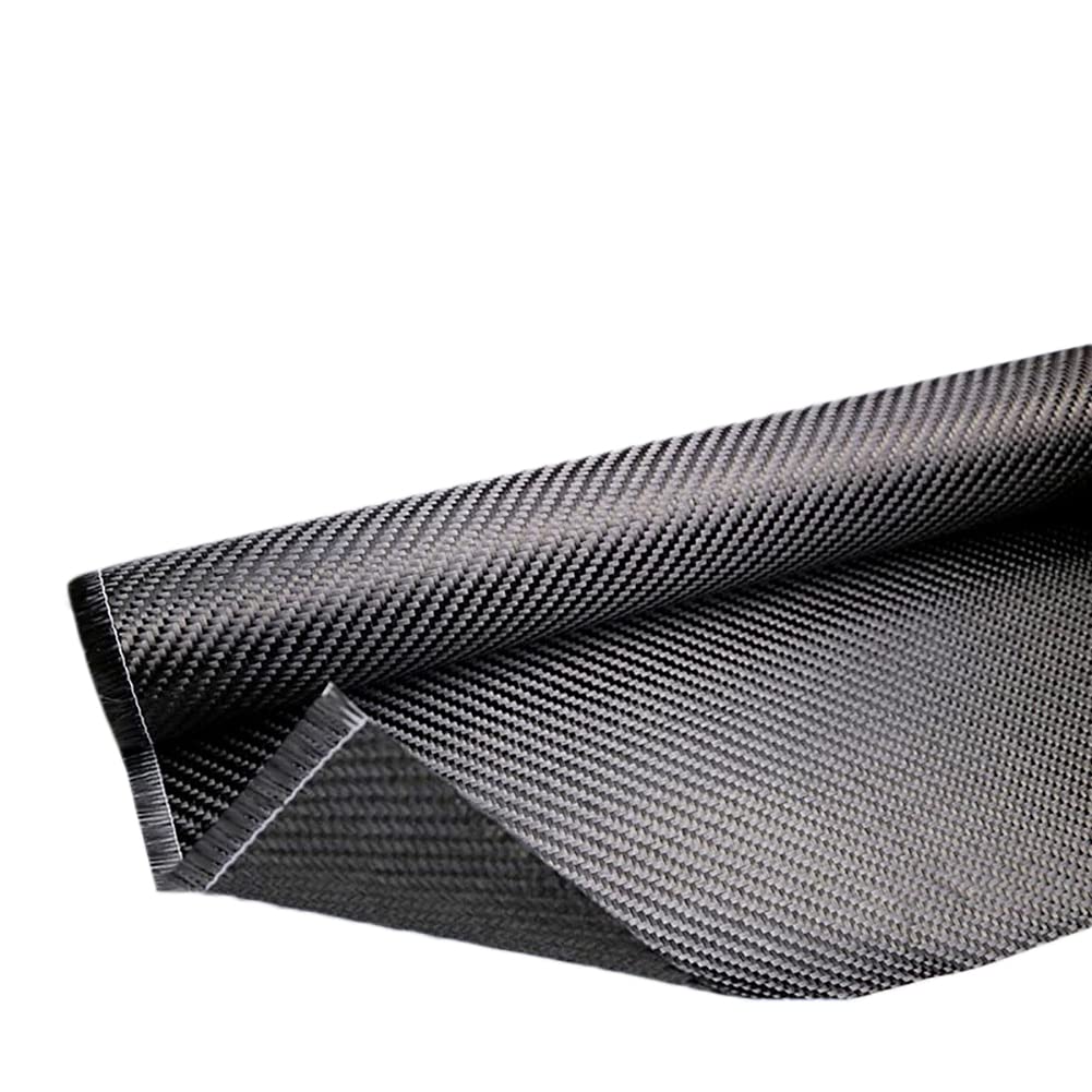 BAIWANLIN Carbon Fiber Fabric Cloth High Strength Lightweight for Car Modification | 200g/m² | 1m/39.37" Wide Roll length0.5m/19.69",Twill