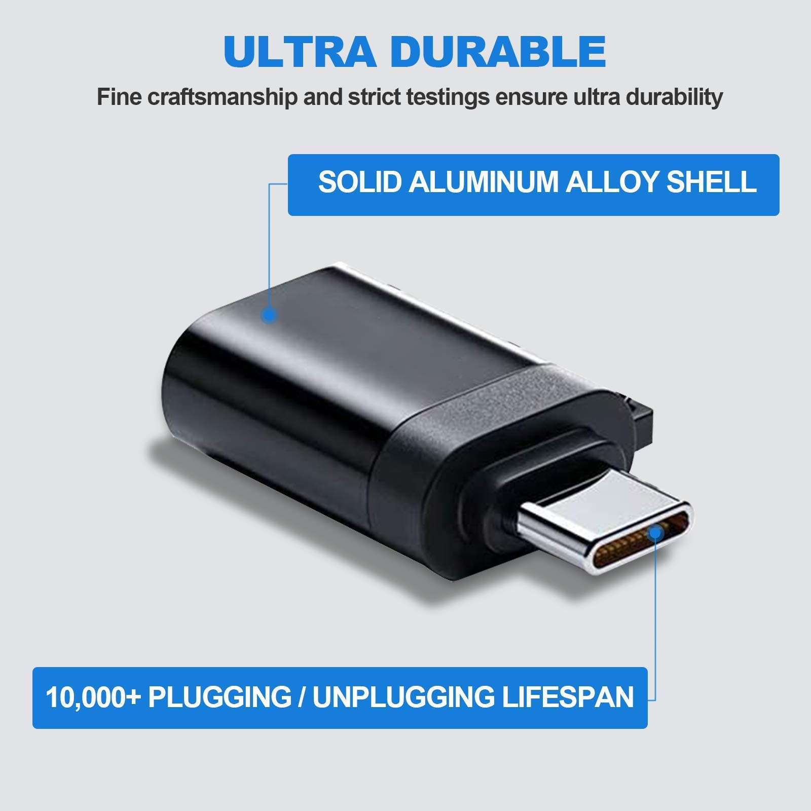 USB Hub with USB C Connector, NexiGo 4-Port 2 ft Slim Ultra USB 3.0 Hub, Thunderbolt 3 to USB 3.0 Adapter (Black), for MacBook, Mac Pro, Mac Mini, iMac, Surface Pro, XPS, PC, Flash Drive, Mobile HDD