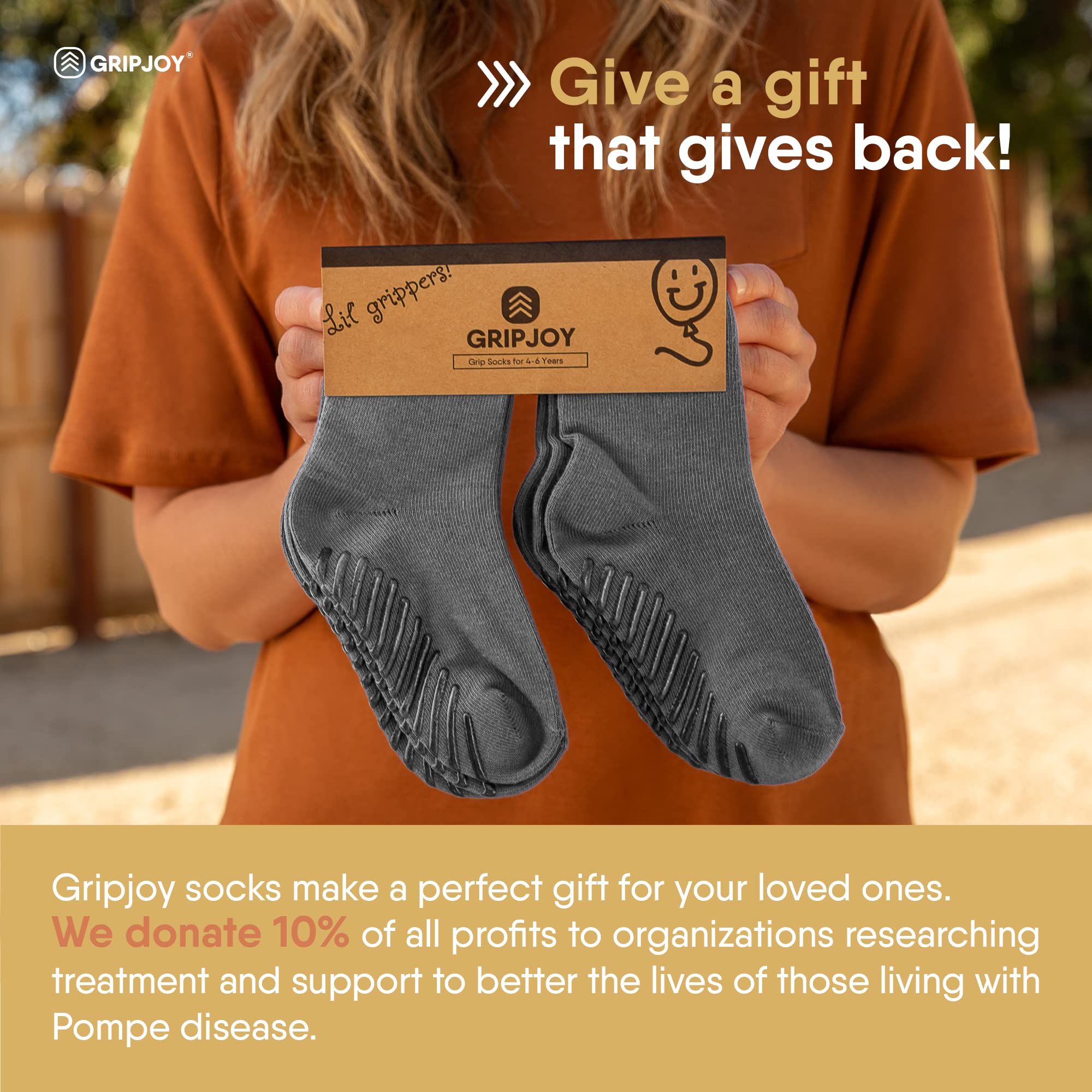 Gripjoy Toddler Socks with Grippers - Non Slip Socks for Kids - Toddler Grip Socks - 2T-4T - Boys Mix - 4 Pairs