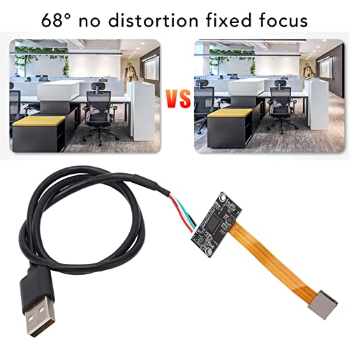 5MP Camera Module, 15FPS Frame Rate MJPEG Format Distortion Free Fixed Focus 68° Viewing Angle Computer Webcam Module Flexible Structure for Laptops