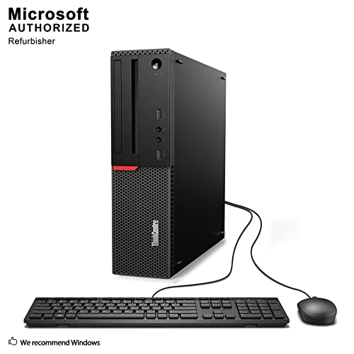 Lenovo ThinkCentre M900 SFF Computer PC, Intel Quad Core i5-6500 up to 3.6GHZ, 16GB DDR4 RAM, 256GB Solid State Drive, DVDRW, 4K Support, DP, VGA,Windows 10 Pro 64 Bit English/Spanish/French(Renewed)
