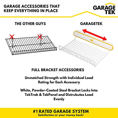 GarageTek Slatwall Shoe Organizer & Shelf | Garage Slatwall Accessories | Garage Rack, Shoe Stand, Wall Shoe Rack - Mounts on TekPanel, TekTrak and Other Slatwall