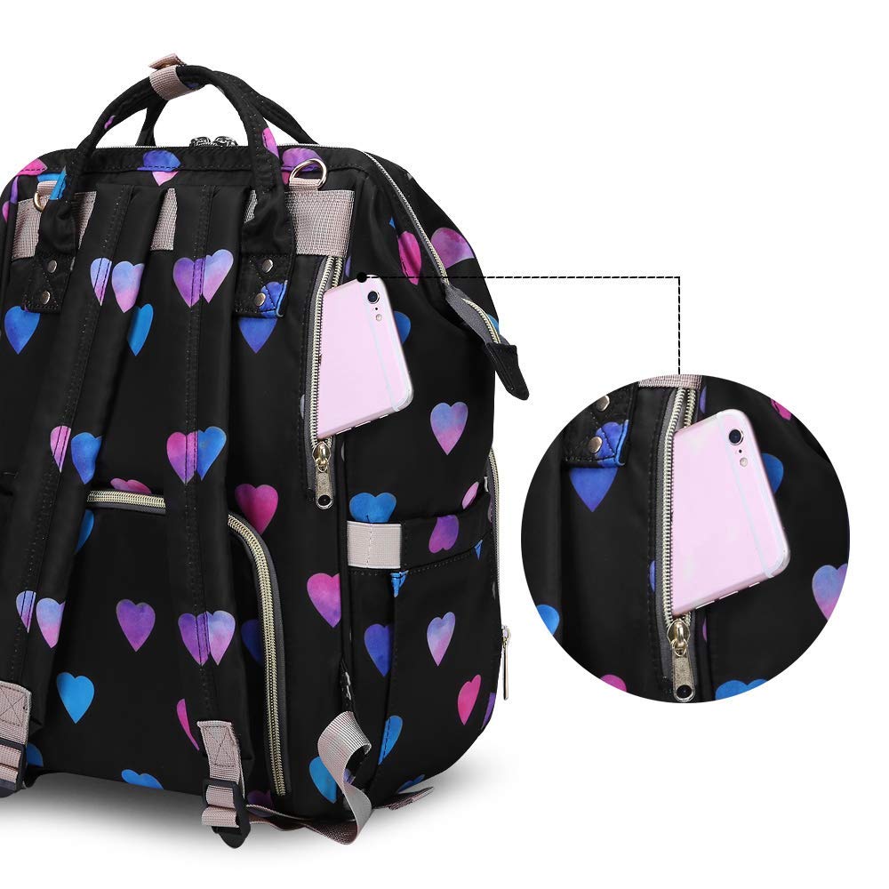 TRENDPLAY Diaper Backpack Baby Nappy Bag - Travel&Outdoor Organizer Water-Resistant Multi-Function Maternity Bag for Mom Daddy Large
