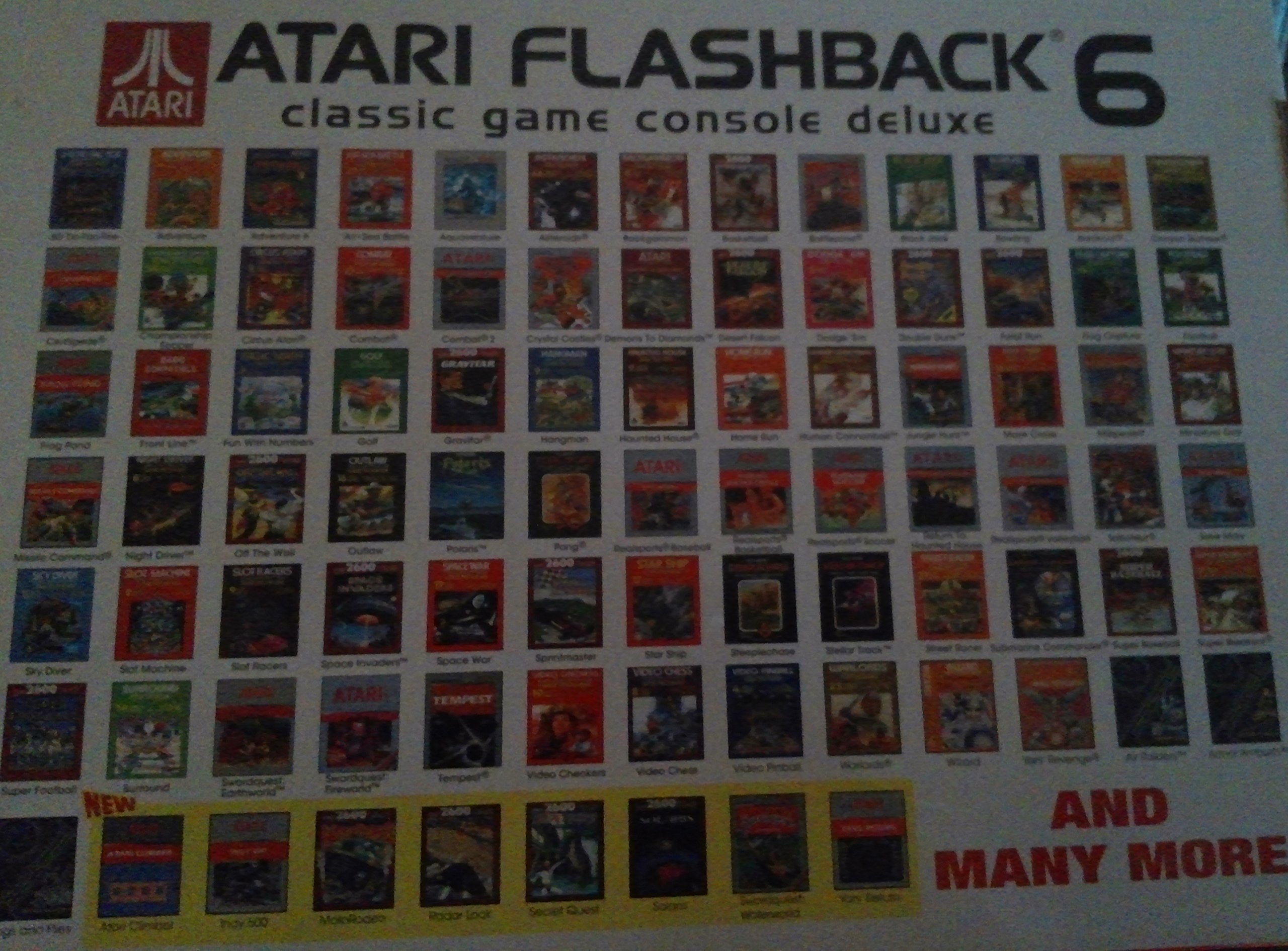 Atari Flashback 6 Deluxe Collectors Edition Exclusive 100 Games Built In Plus 2 extra Classic Controllers