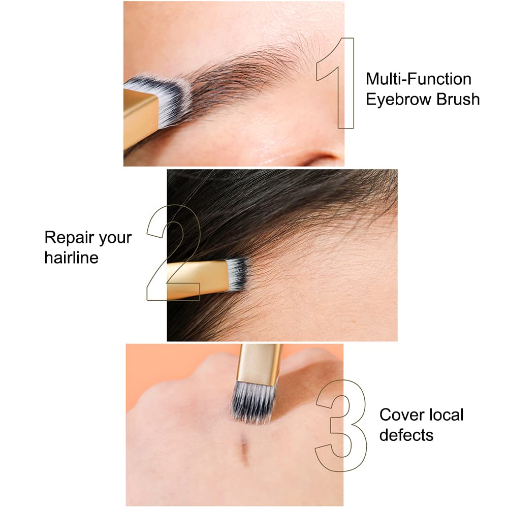 3Pcs Multi-Function Eyebrow Brush,Eyebrow Brush,Three-Dimensional Concealer Makeup Brush,Professional Eyebrow Brush,Eye Brow Concealer Contour Brush,Brow Makeup Brush Ultra Thin for Women and Girls