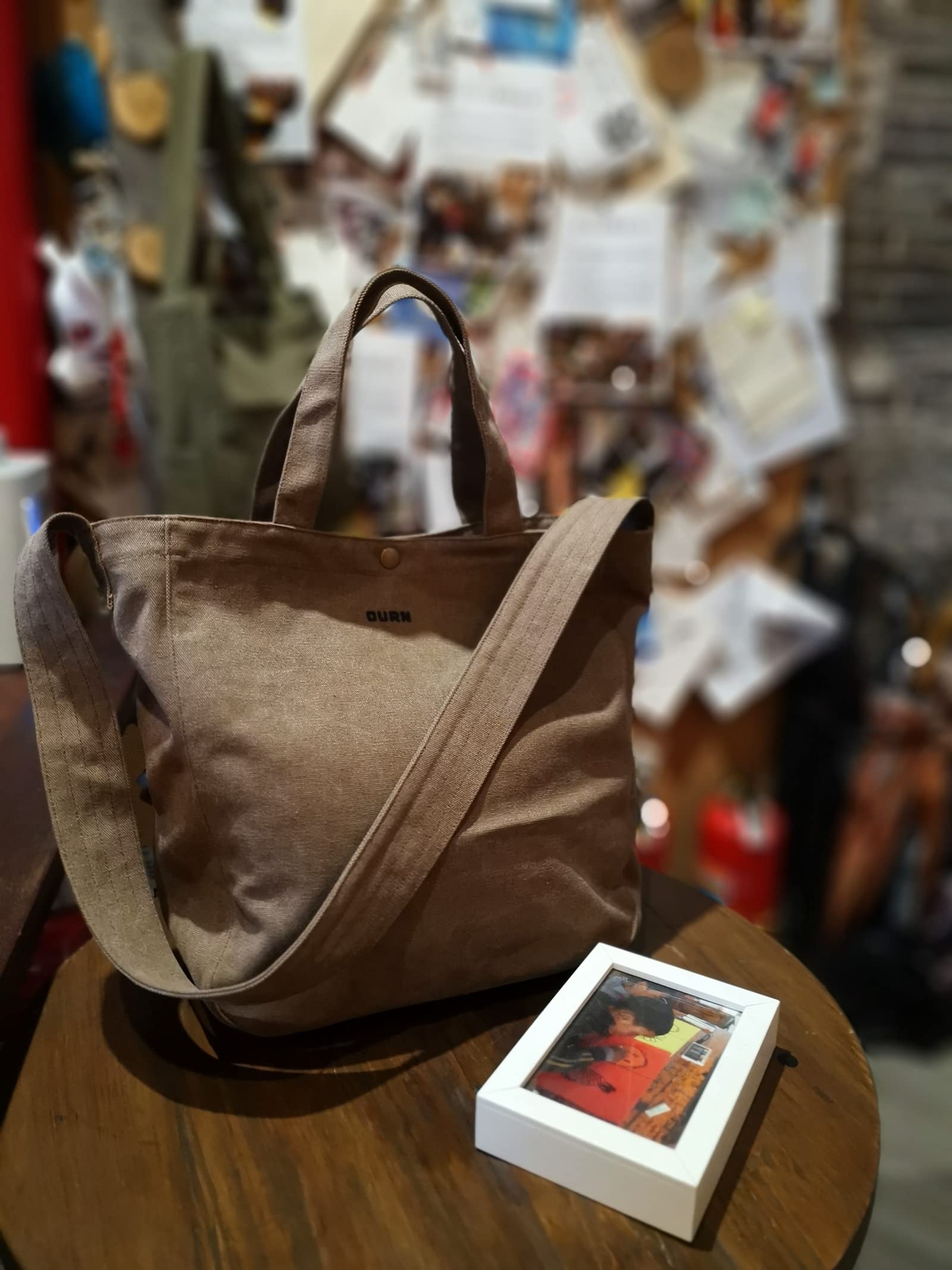 Canvas Tote Bag Casual Medium Crossbody bags for Women Hobo Shoulder Bag for Daily School Work Travel (Brown)