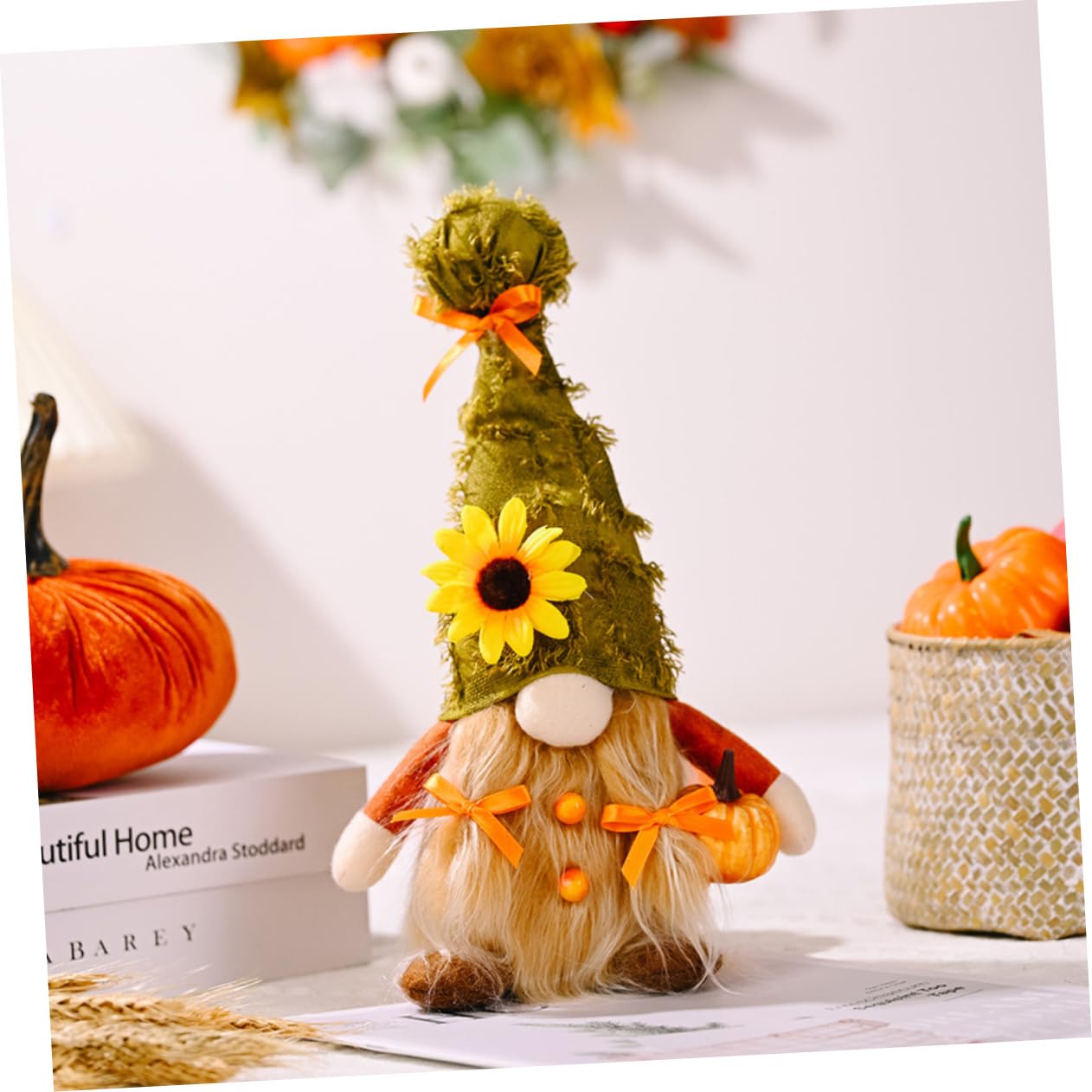 Abaodam 4pcs Hug Pumpkin Rudolph Harvest Festival Gnome Decors Decorative Dolls Swedish Gnomes Plush Harvest Gnome Dinning Table Decor Fall Table Decorations Gravel Trinkets Halloween