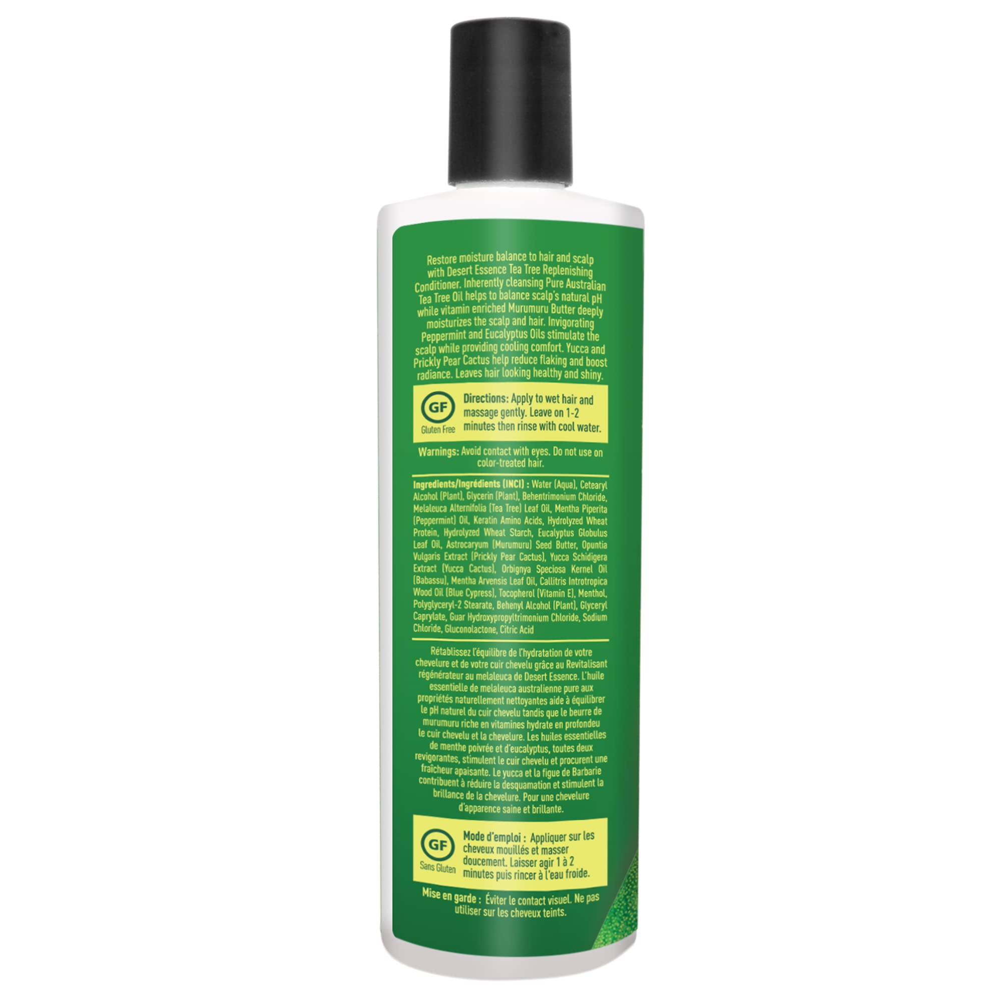 Desert Essence Tea Tree Replenishing Shampoo and Conditioner Bundle - 12.7 Fl Ounce - Therapeutic - Peppermint & Yucca - All Skin Types - Tea Tree Oil - Restore & Nurture Hair