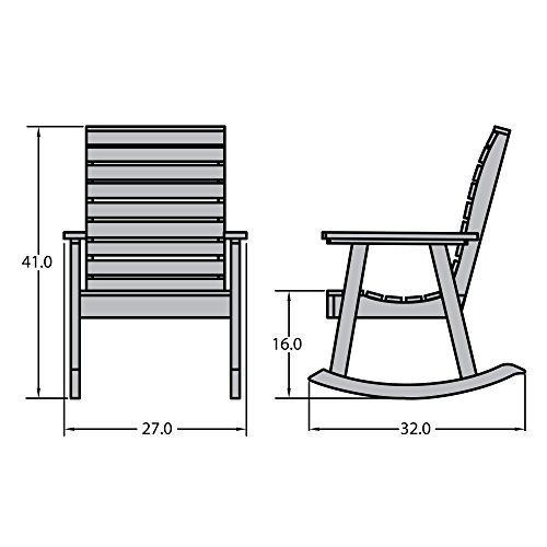 Highwood AD-RKCH2-NBE Weatherly Rocking Chair, Nantucket Blue