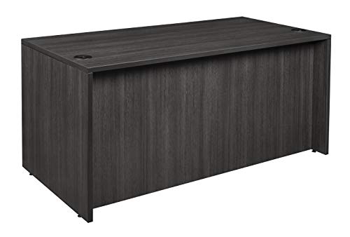 Regency Legacy Double Pedestal Desk with Four Drawers, 60", Ash Grey