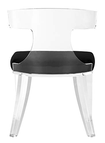 Safavieh Couture Home Rhys Black Velvet and Clear Acrylic Dining Chair