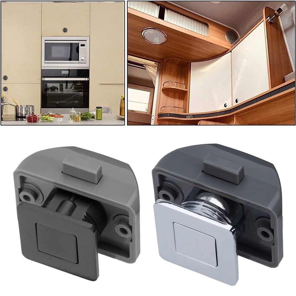 5Pcs Push Button Catch Lock Cupboard Door Camper Caravan Latch Knob Boat Button Locks Cabinet Locks Drawer Lock Cabinet Door Fittings