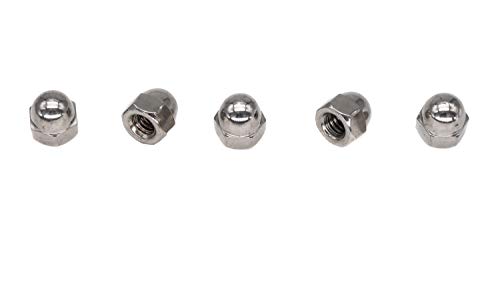 binifiMux 60pcs 1/4-20 Inch Acorn Cap Nuts, 18-8/304 Stainless Steel