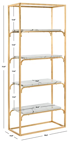 Safavieh Home Collection Fiora 4 Tier Etagere, Gold and White