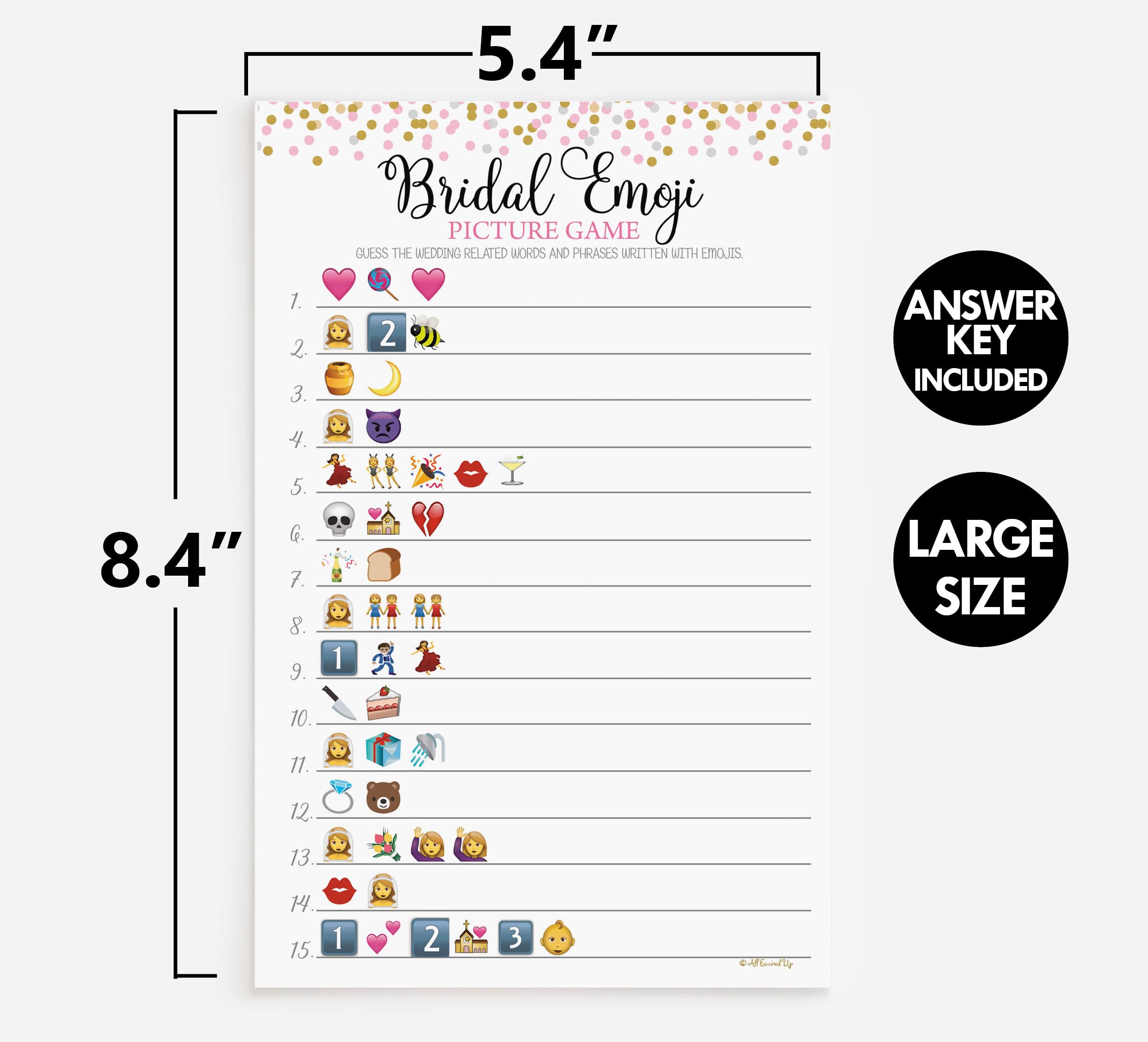 All-Ewired-Up Bridal Shower Emoji Picture Game (50-sheets)