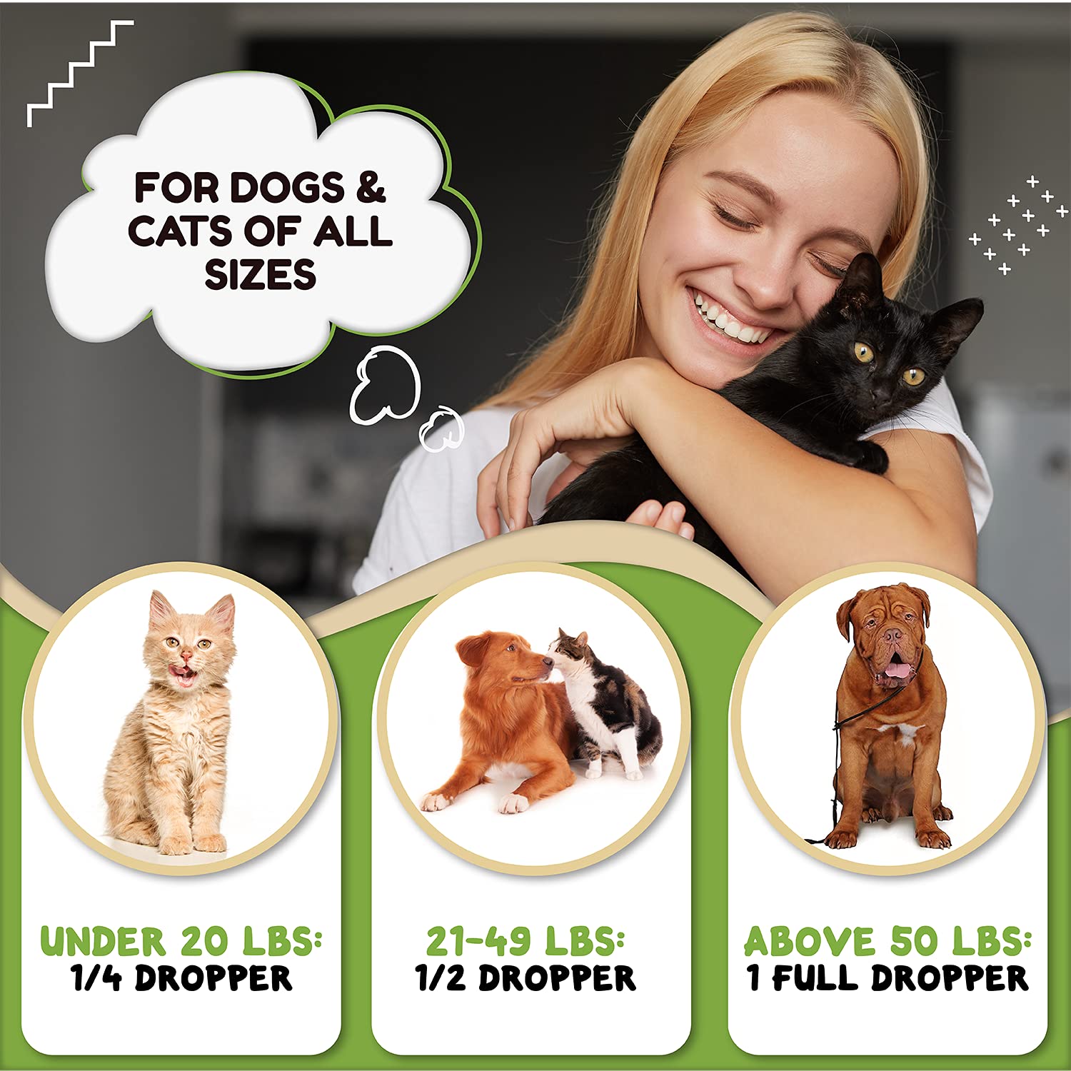 Billion Pets - Hemp Oil for Dogs and Cats - Helps with Anxiety, Pain - Hip and Joint Support - Calming Treats