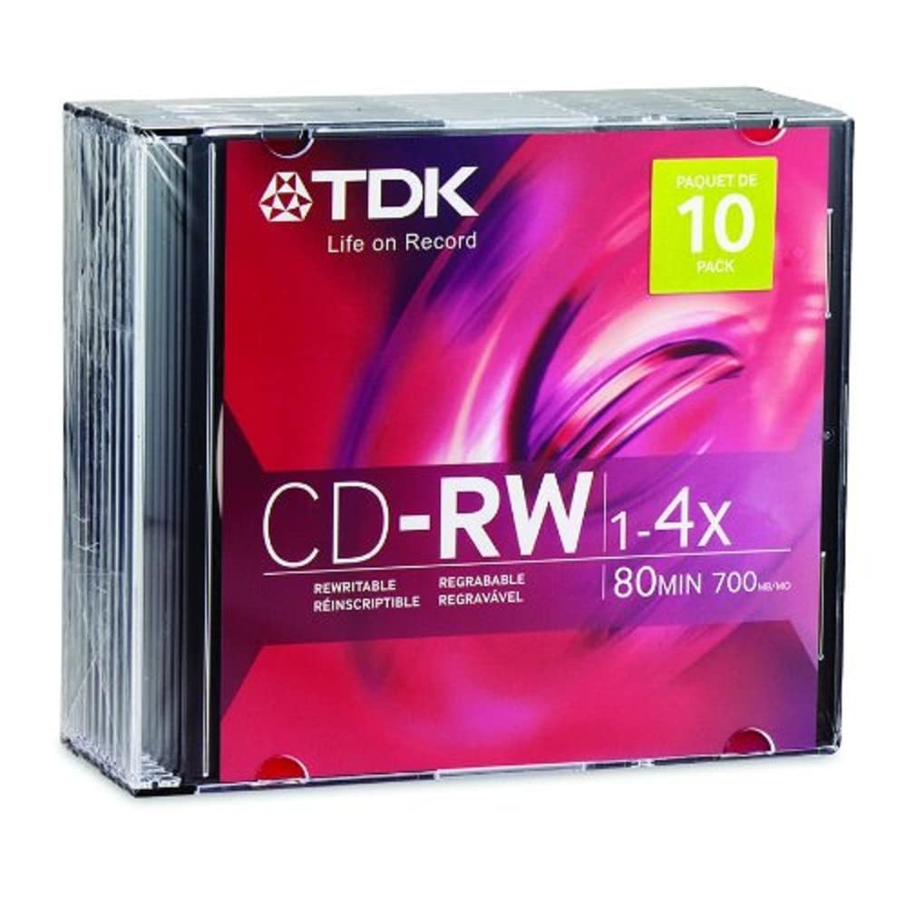 TDK 700MB 4X CD-RW (10-Pack)