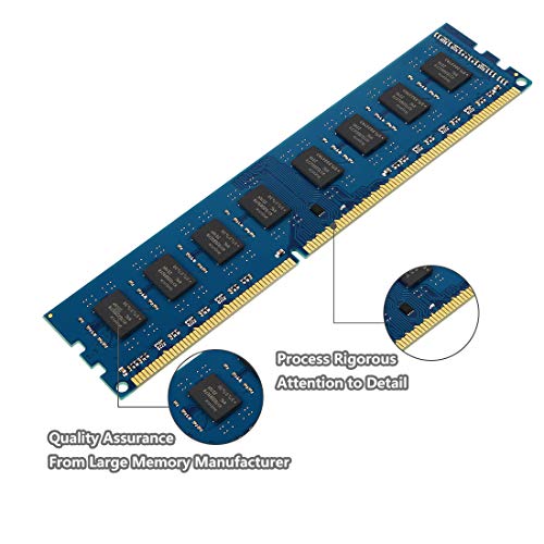 DUOMEIQI PC3 10600 DDR3 1333MHz Ram 8GB(2 X 4GB) PC3-10600U DIMM Memory DDR3-1333 Ram 8GB 1333mhz UDIMM 2RX8 CL9 1.5V 240 Pin Non-ECC Unbuffered for Desktop Computer Memory Module Upgrades