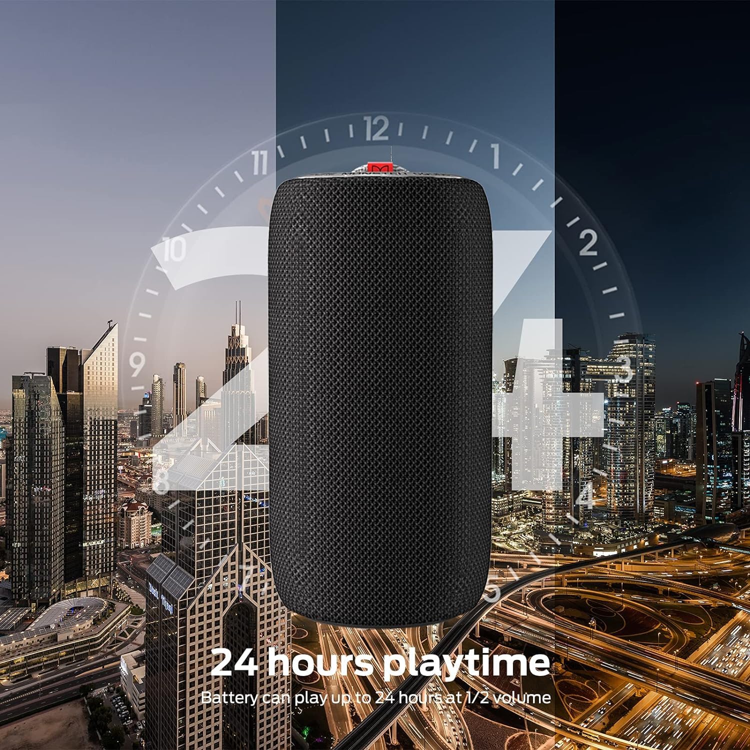 Monster S310 Bluetooth Speaker, Portable Bluetooth Speaker, 30W True Wireless Stereo Pairing Deliver Dynamic Sound, Waterproof Speaker, Bluetooth 5.2 Built-in Mic, 24H, for Family Outdoor
