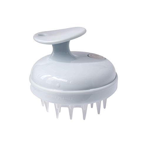 Vanity Planet Scalp Massaging Shampoo Brush - Groove Blue/Grey - Handheld Vibrating Massager - Water-Resistant Shower Tool Cleanses and Soothes The Scalp to Promote Hair Growth