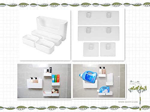 Improved Floating Shelves Sticker, Adhesive Wall Sticker, Plastic Sticker, 4pcs Set