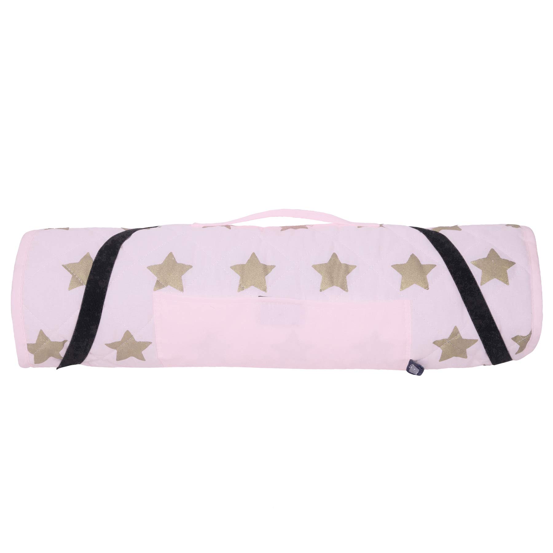 Wildkin Kids Modern Nap Mat with Reusable Pillow for Boys & Girls, Perfect for Elementary Sleeping Mat, Features Elastic Corner Straps, Soft Cotton Blend Materials Nap Mat for Kids (Stars)