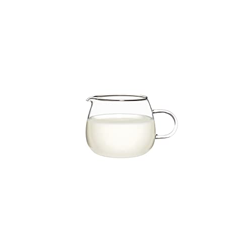 Simax Glassware Glass Creamer Pitcher: SMALL Glass Milk Pitcher For Tea, Coffee and Syrup ā Borosilicate Glass - Clear Glass Cream Pitcher ā Mini Pitcher ā 8 Oz Frothing Pitcher - Milk Pourer