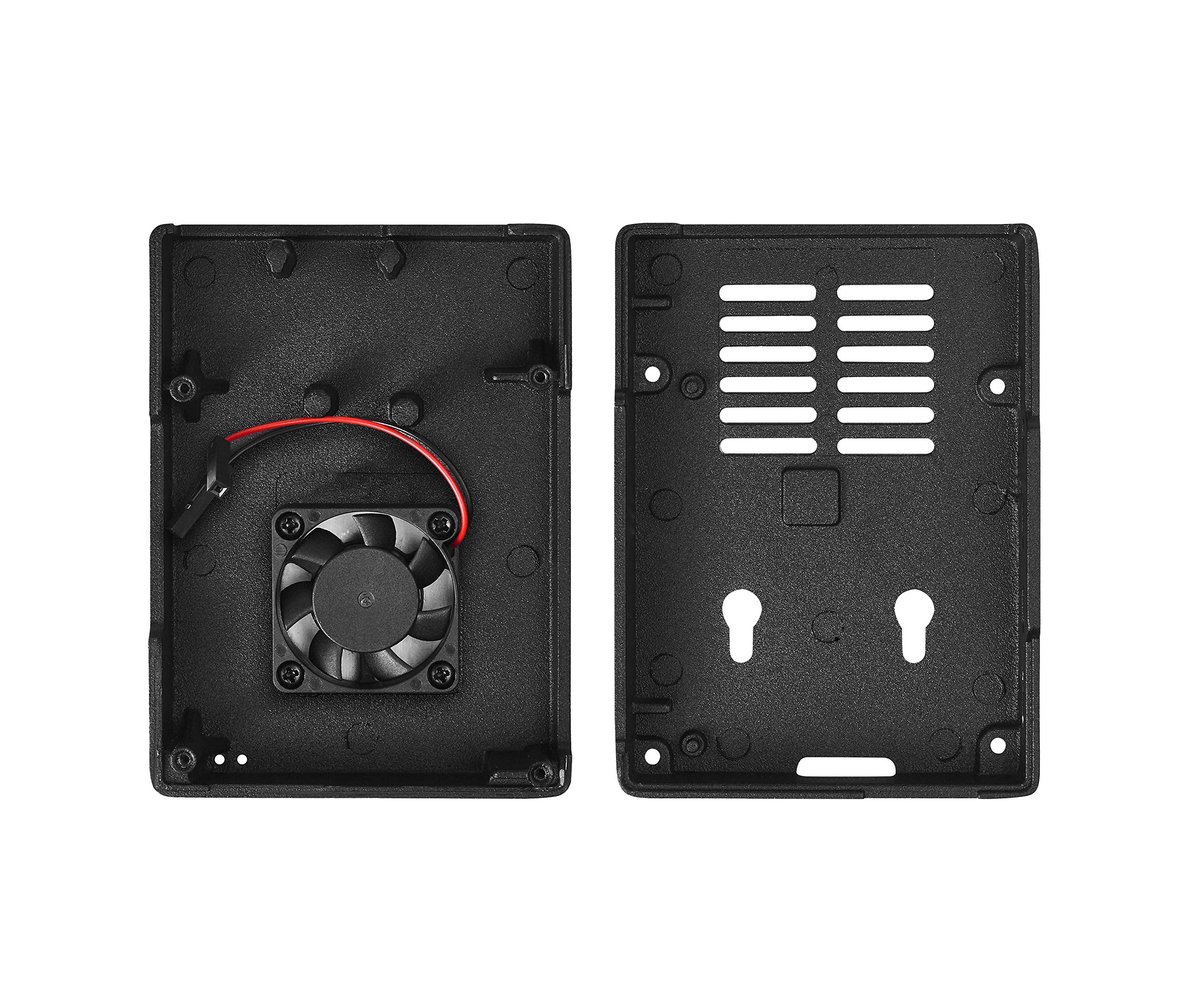 Vilros Raspberry Pi 4 Compatible Heavy Duty Aluminum Alloy Case with Preinstalled and Ready to Connect Fan (Black)