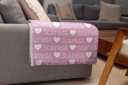Personalized Name Blanket for Your Daughter, Customized Name Baby Blankets for Girls, Name Blanket for Daughter, Personalized Baby Blanket with Name for Girls. Great Gift for Birthday, Christmas