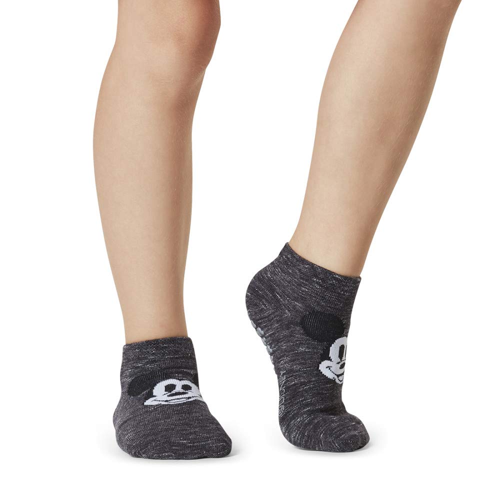 TAVI NOIR Tiny Soles Disney Character Pattern Toddler Low Rise No-Slip Grip Socks Packs, Mickey, S - 2-4 y/o