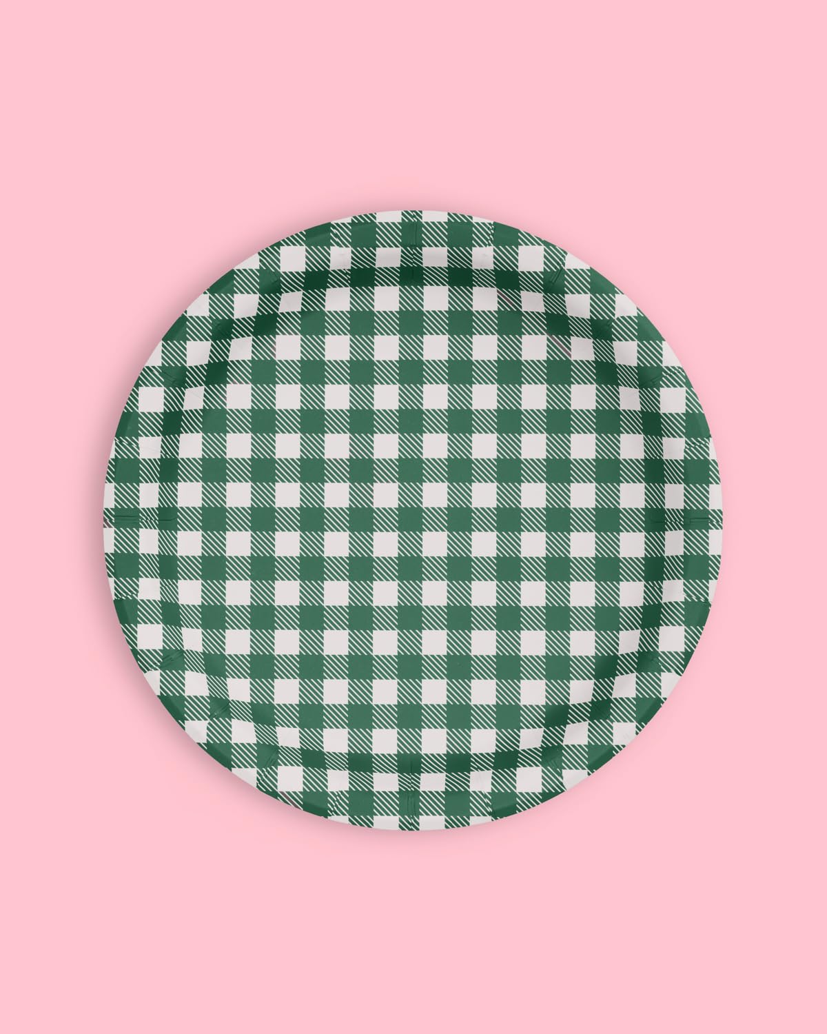 xo, Fetti Camp Gingham Paper Plates - 24 pk, 9" | Bachelorette Decorations, Camp Bride, Getting Lit + Getting Hitched, Gingham Birthday Party, Glamping Baby Shower Supplies, Cool Cake Plates