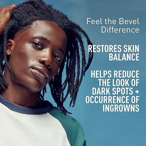 Bevel Skin Care Set - Includes Face Wash with Tea Tree Oil, Glycolic Acid Exfoliating Pads, Lightweight Face Moisturizer, Helps Treat Blemishes, Bumps and Discoloration (Packaging May Vary)