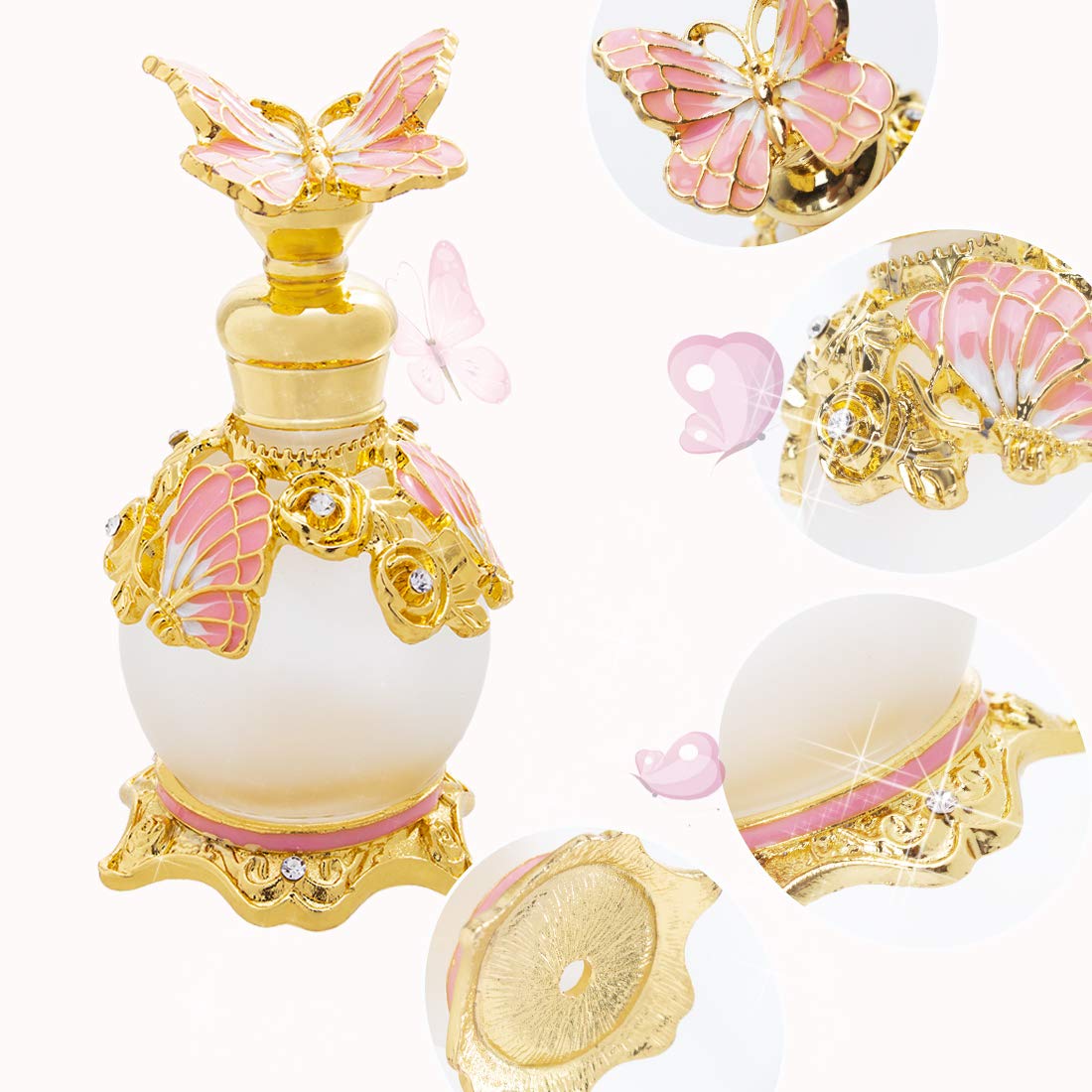 YU FENG 15ml Empty Refillable Perfume Bottles for Fragrance Restoring,Dresser Table Decor,Gifts, Keepsake,Travelling