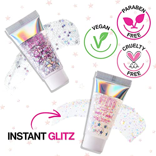 Body Glitter Wet n Wild Fantasy Makers Glitter Gel for Face and Body, White Light Show
