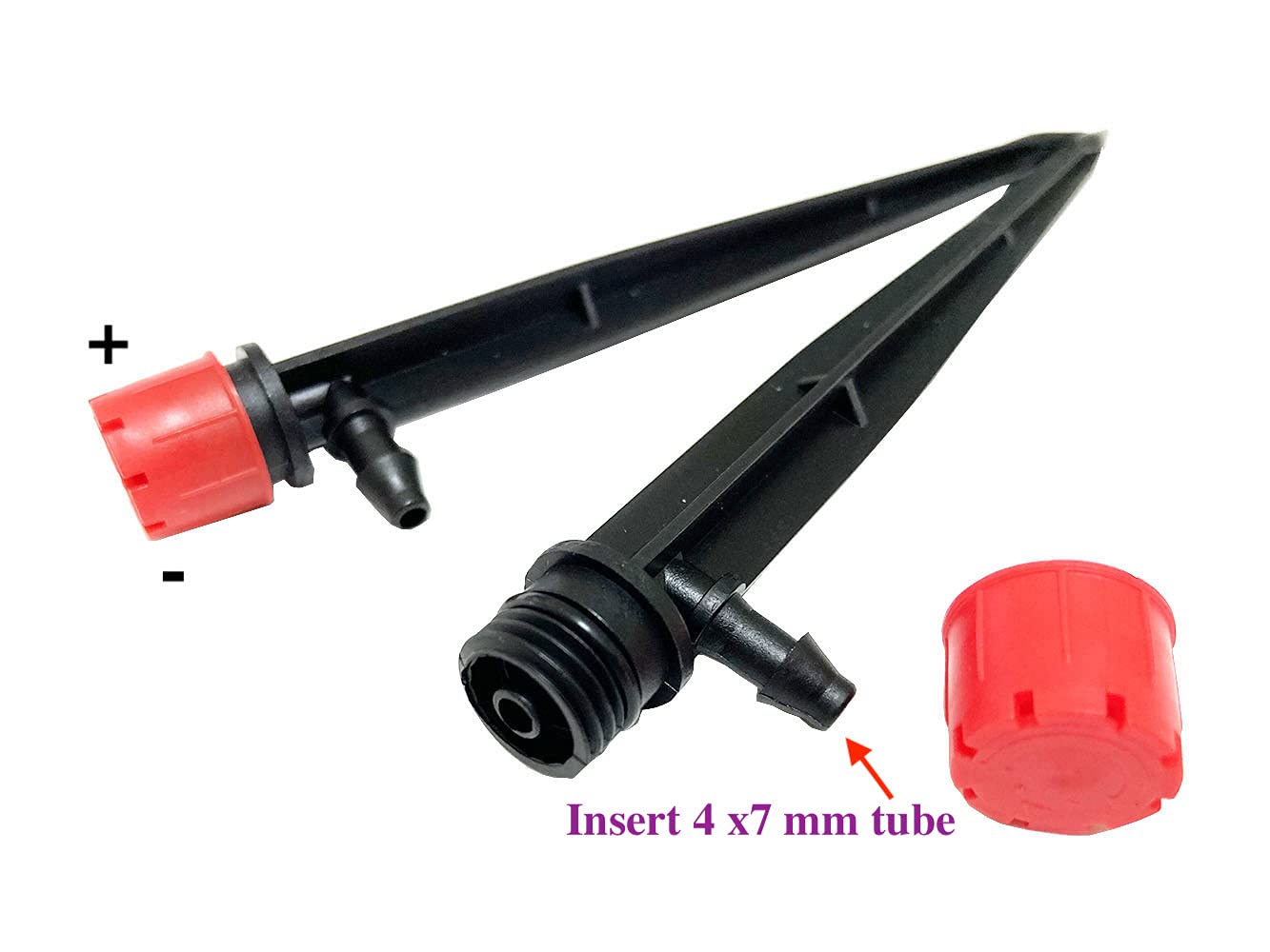 ZILIM 50PCS Drip Emitters Sprayer with 8 Hole, 360 Degree Dripper Perfect for Irrigation System Watering Kits, Adjustable for 1/4inch(7 x 4mm) Irrigation Tube Hose, Garden Patio Lawn Flower Bed